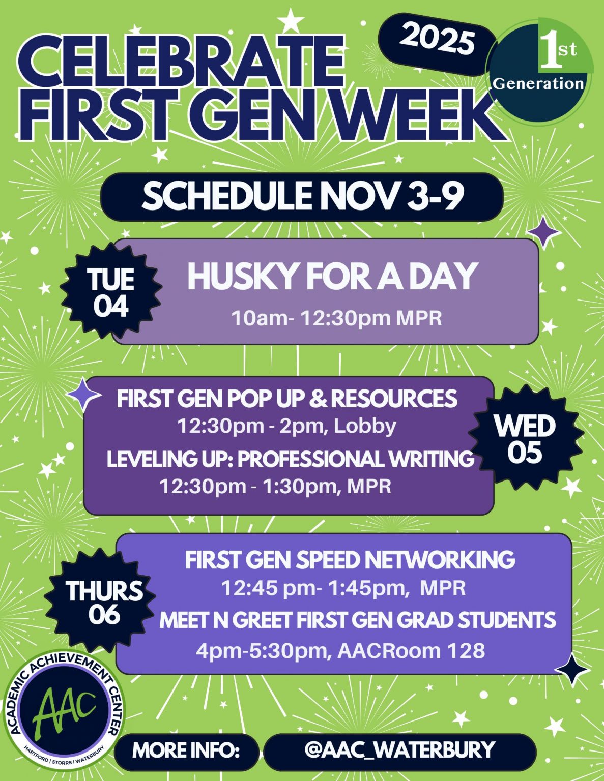First Gen Week Events | First Generation UConn